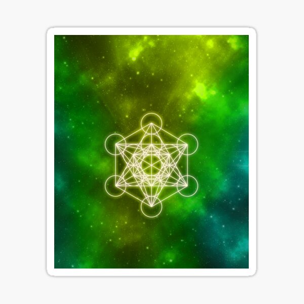 "Metatron Cube | Sacred Geometry | Green Nebula" Sticker for Sale by ...