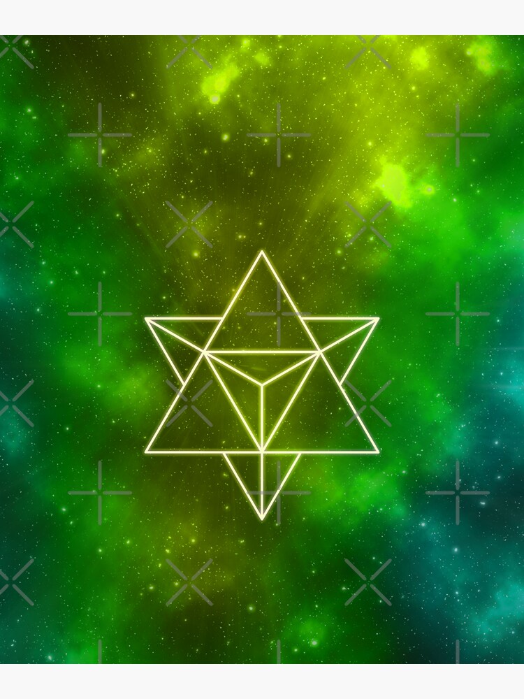 "Merkaba | Sacred Geometry | Green Nebula" Sticker for Sale by ghost888 ...