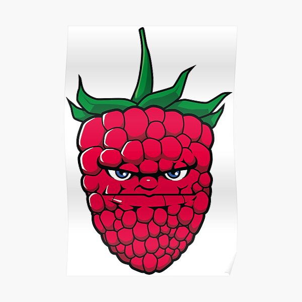 "Cute Superhero RaspBerry" Poster for Sale by YandyNandy | Redbubble