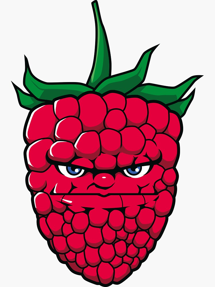"Cute Superhero RaspBerry" Sticker for Sale by YandyNandy | Redbubble