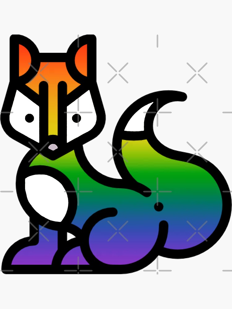 "LGBTQ+ pride fox" Sticker for Sale by Camilla117 | Redbubble