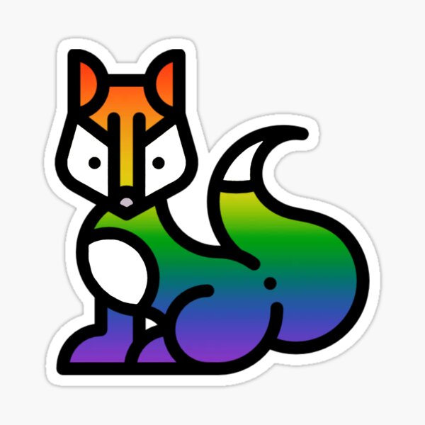 "LGBTQ+ pride fox" Sticker for Sale by Camilla117 | Redbubble