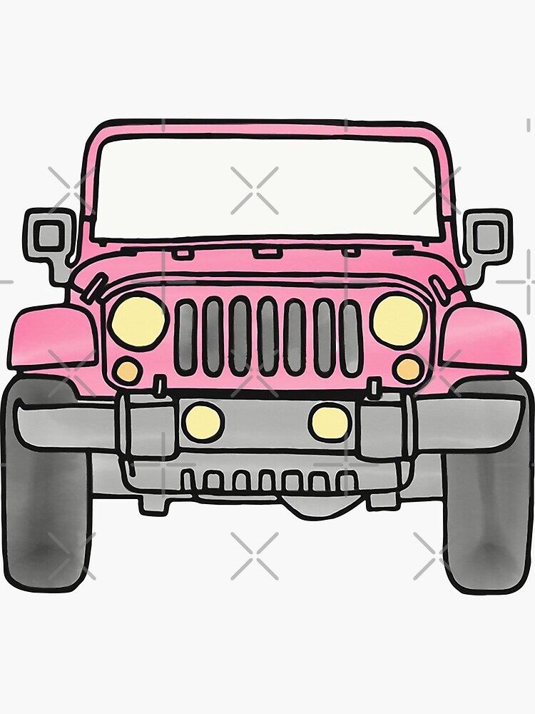 "Pink Jeep" Sticker for Sale by Ringmood34 | Redbubble