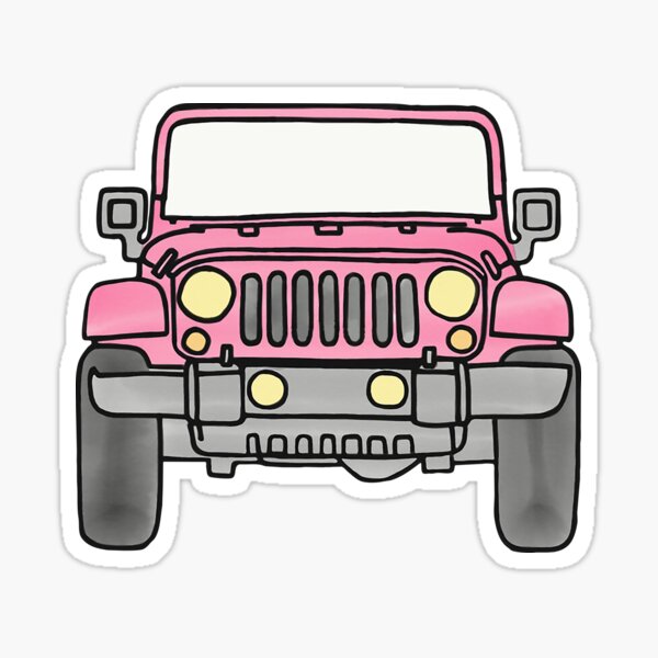 "Pink Jeep" Sticker for Sale by Ringmood34 | Redbubble
