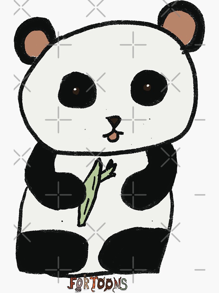 "Pondering Panda" Sticker for Sale by FortoonStore | Redbubble