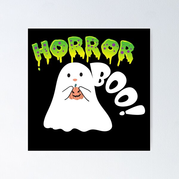 "Halloween horror boo design" Poster for Sale by hhviraldesigns | Redbubble