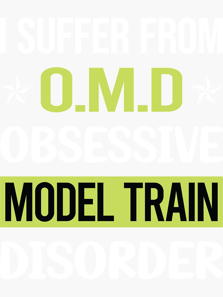 "Obsessive Love Model Train Trains Railroad Railway" Sticker for Sale ...