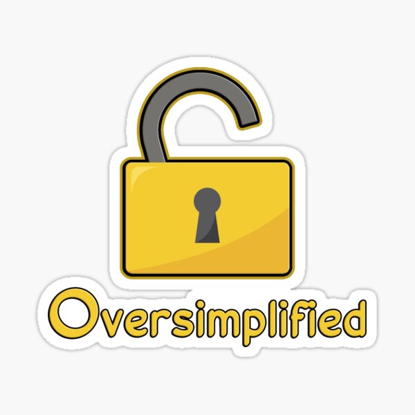 "oversimplified" Sticker for Sale by Neylou-Art | Redbubble