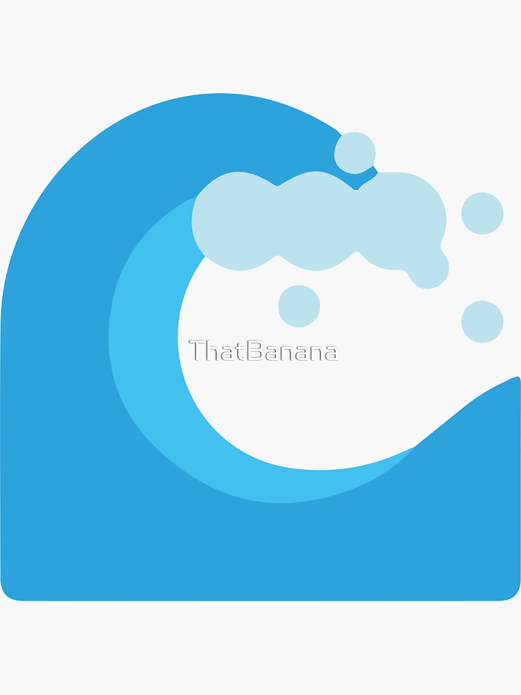 "Wave emoji" Sticker for Sale by ThatBanana | Redbubble