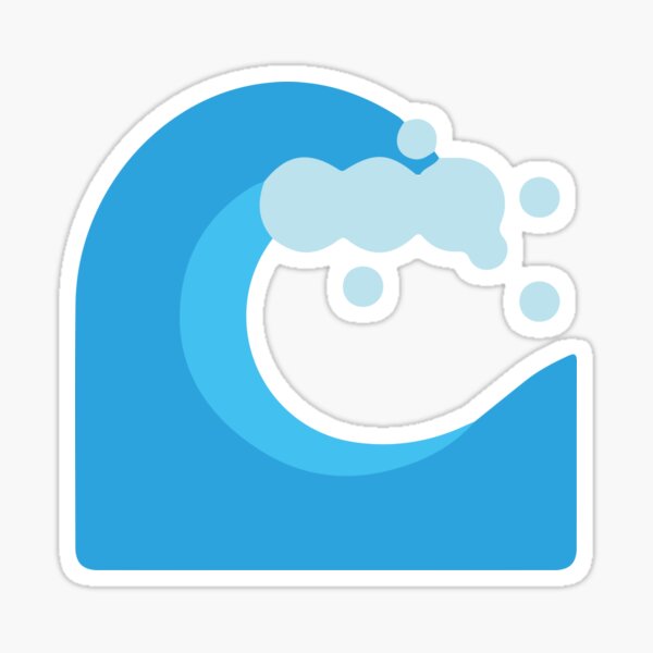 "Wave emoji" Sticker for Sale by ThatBanana | Redbubble