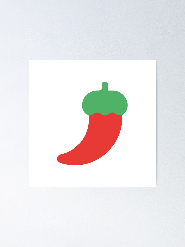 "Chili pepper emoji" Poster for Sale by ThatBanana | Redbubble
