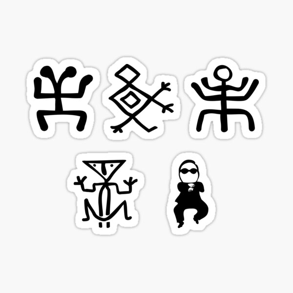 "Historical Change of Gangnam Style" Sticker for Sale by thesheepdesign ...