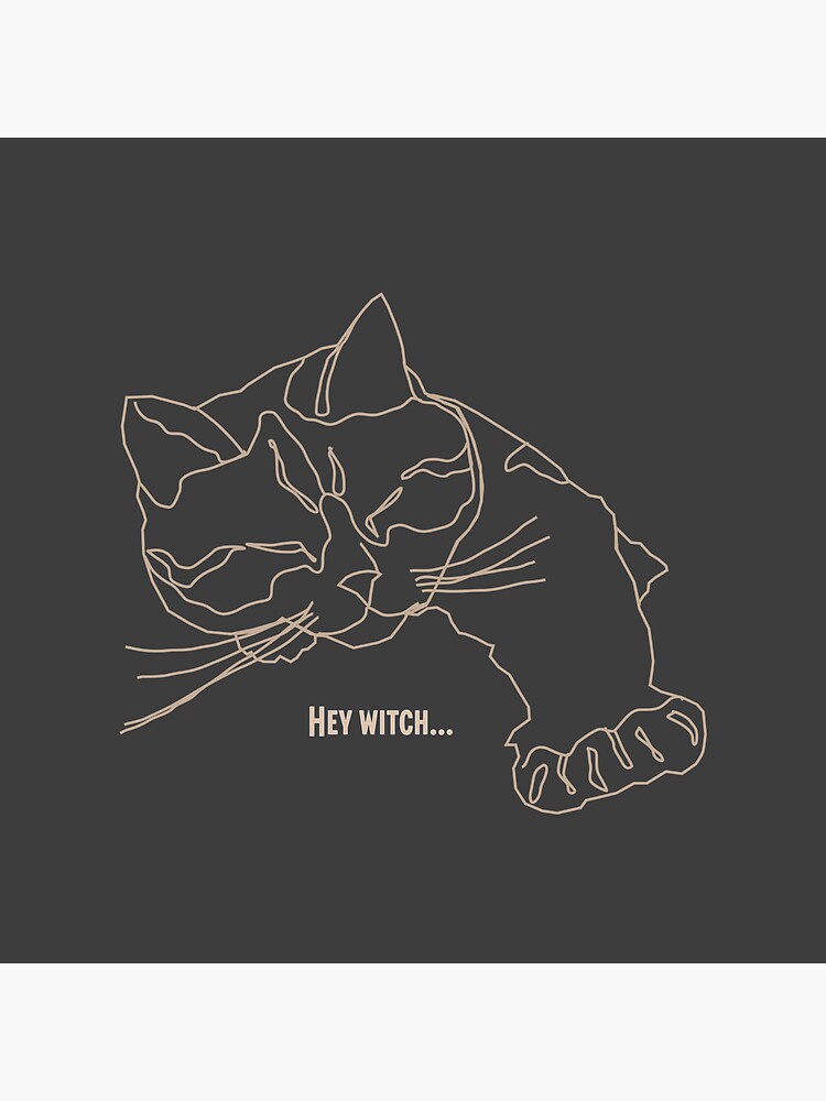 "Hey Witch! " Sticker for Sale by Miri-amI | Redbubble