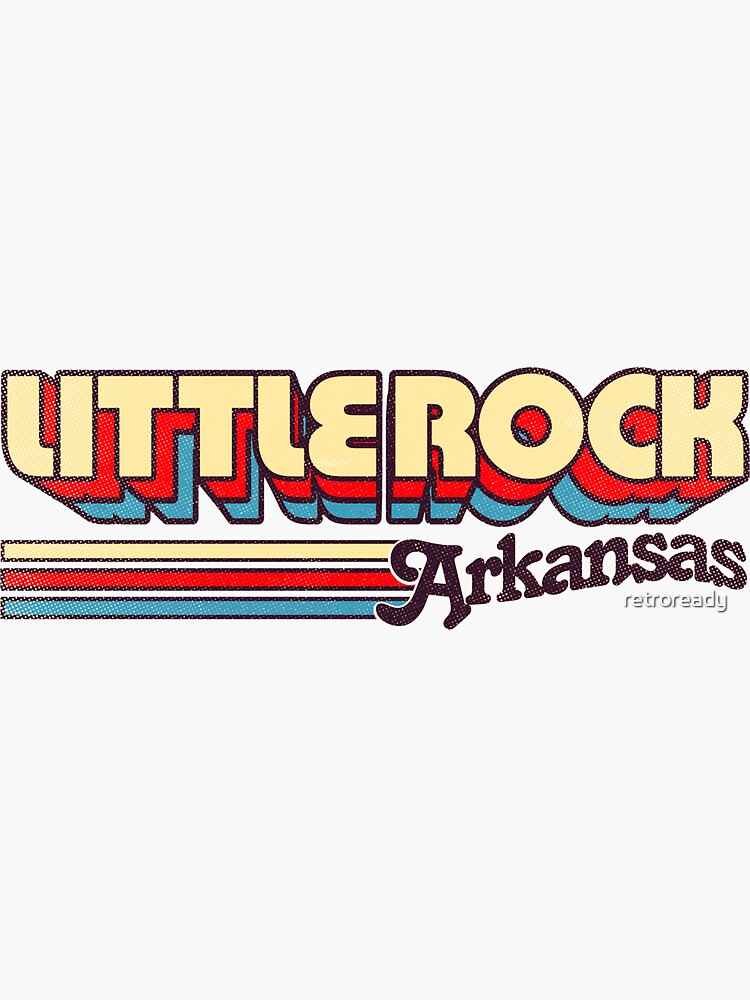 "Little Rock, AR | City Stripes" Sticker for Sale by retroready | Redbubble