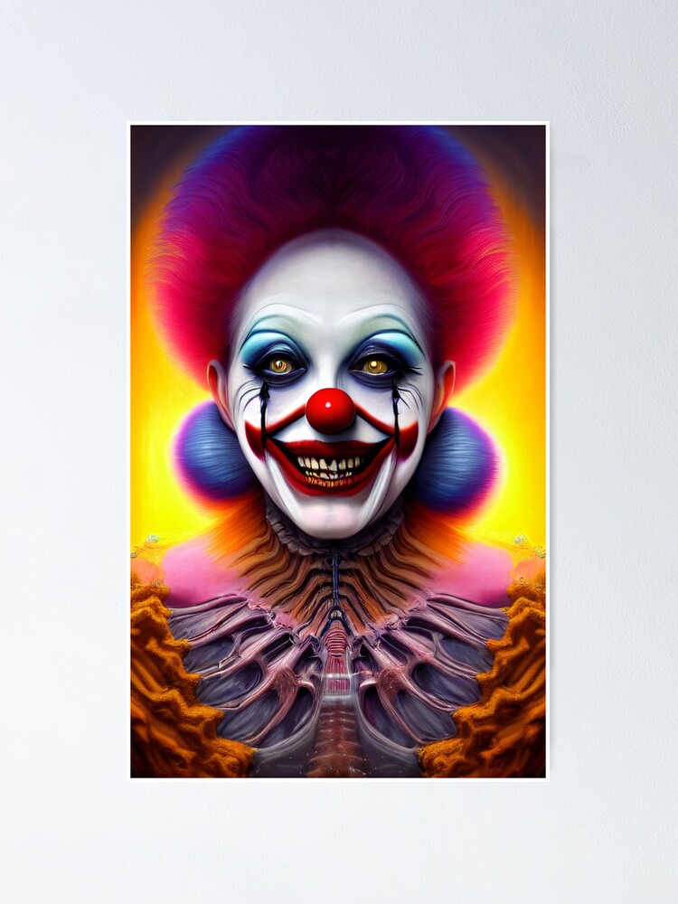 "Clowns are just funny humans right?" Poster for Sale by Expedition-AI ...