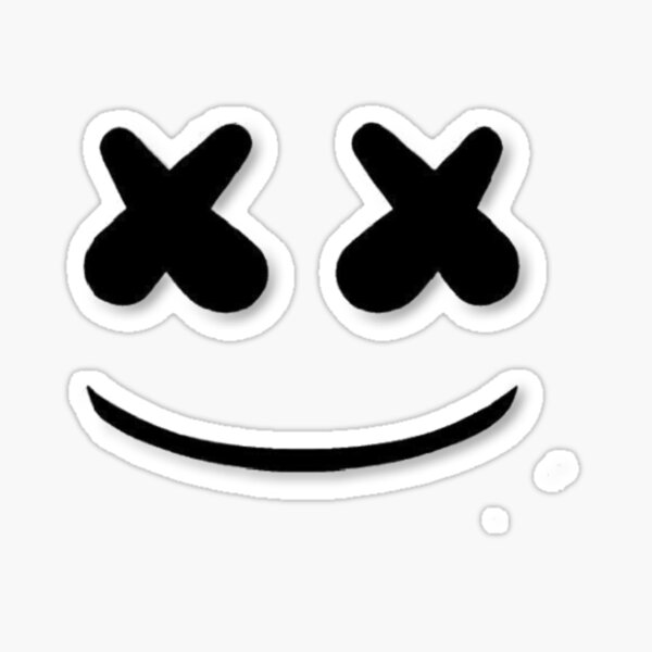 "Marshmello" Sticker for Sale by kznprints | Redbubble