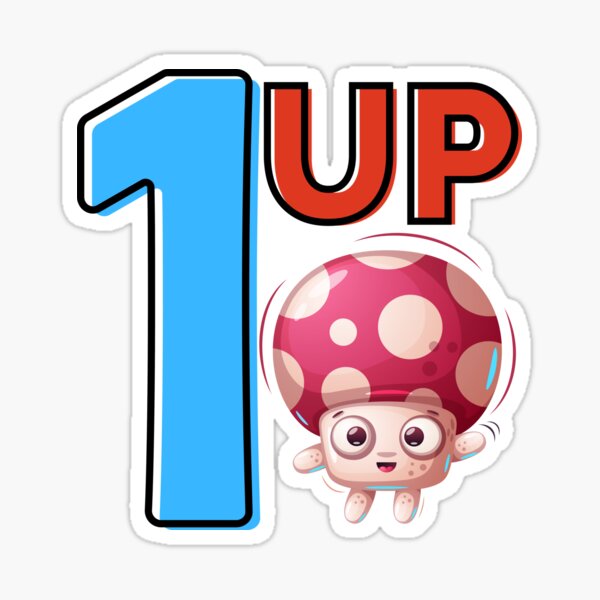 "1UP Mushroom" Sticker for Sale by FXR-Designs | Redbubble