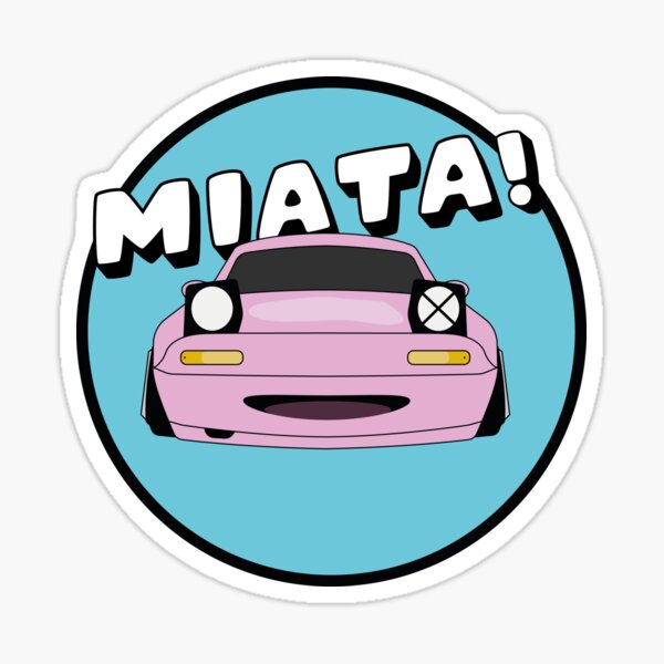 "Cute kawaii miata mx5" Sticker for Sale by Artempa | Redbubble