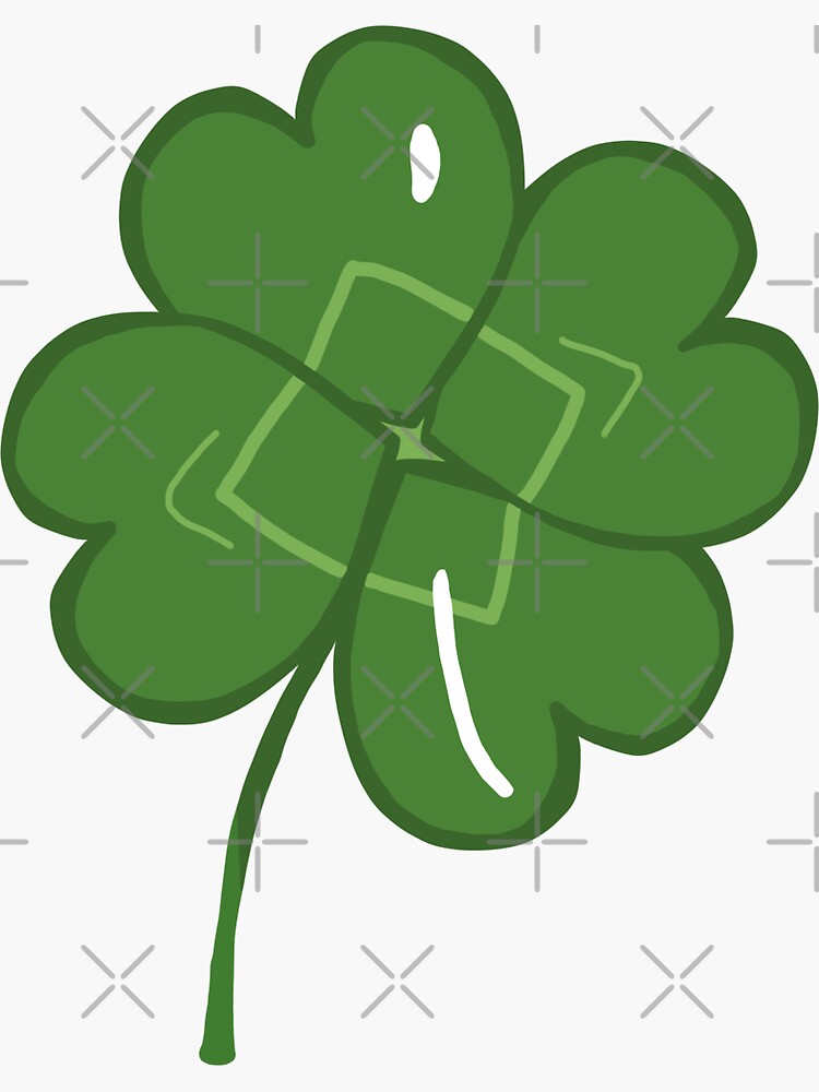 "Cute 4 leaf clover" Sticker for Sale by CloudyTree | Redbubble