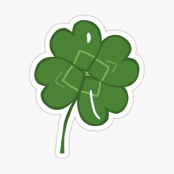"Cute 4 leaf clover" Sticker for Sale by CloudyTree | Redbubble