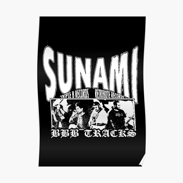 Póster «FAN ART SUNAMI STYLE TRIPLE B TRACKS LOGOTIPO HARDCORE BASADO ...