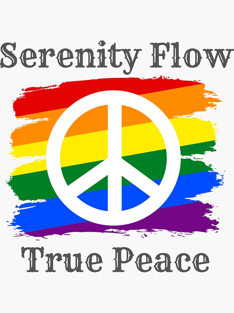 "Serenity Flow True Peace Design" Sticker for Sale by MerchGiants ...