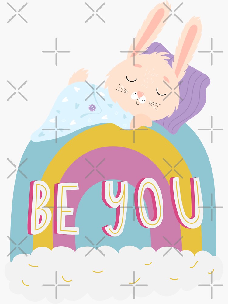 "Kawali Cute Animals Be Happy Cartoon" Sticker for Sale by PerfectBlend ...