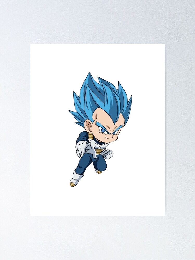 "Vegeta ssj blue chibi" Poster for Sale by ZORO-DESIGN | Redbubble