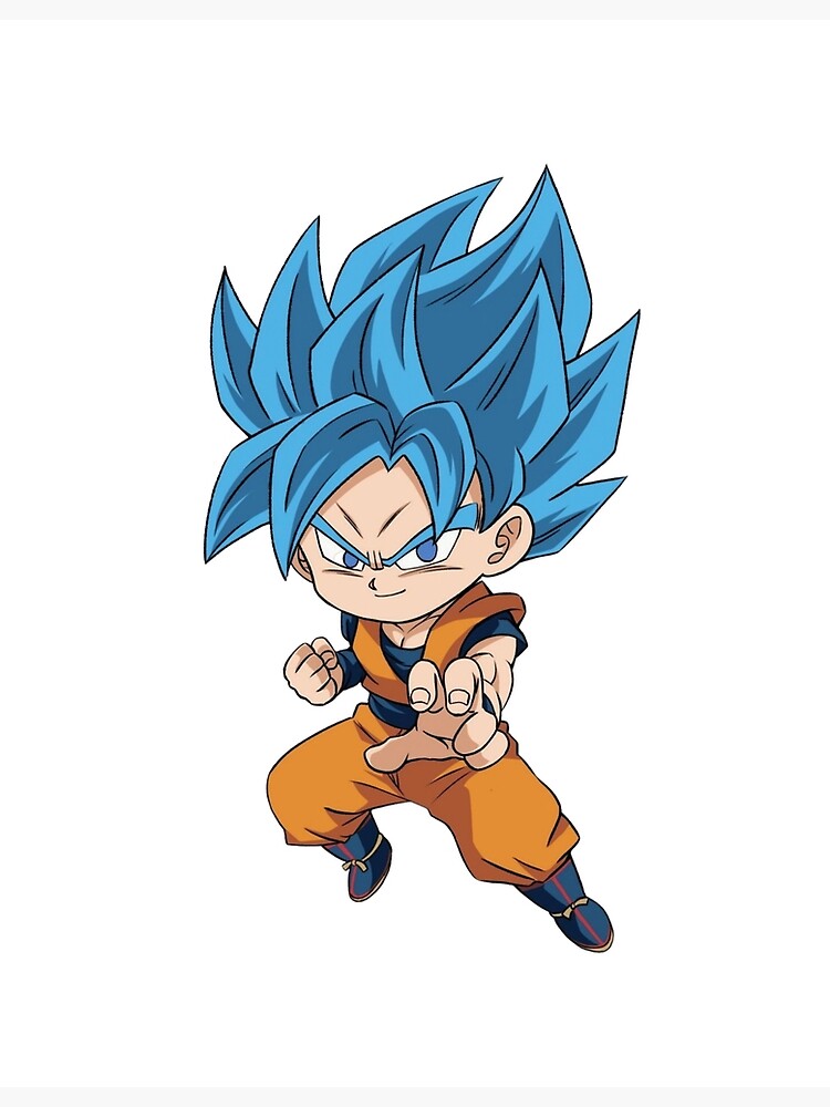 "Goku ssj blue chibi " Poster for Sale by ZORO-DESIGN | Redbubble