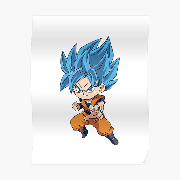 "Goku ssj blue chibi " Poster for Sale by ZORO-DESIGN | Redbubble