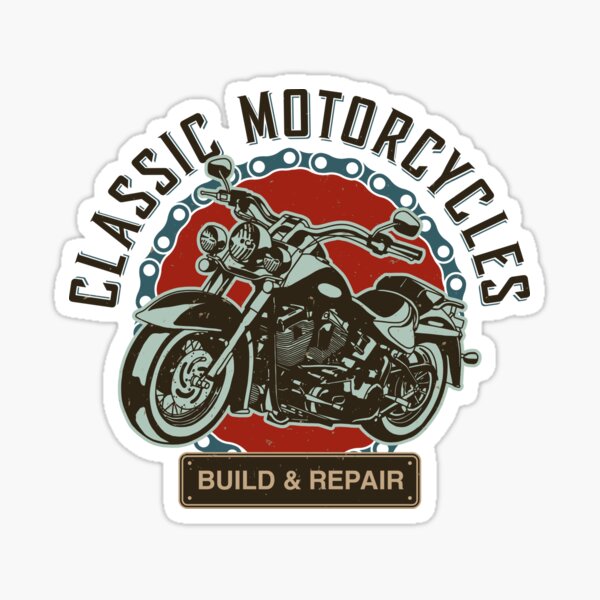 "Classic Motorcycle" Sticker for Sale by Ayian | Redbubble