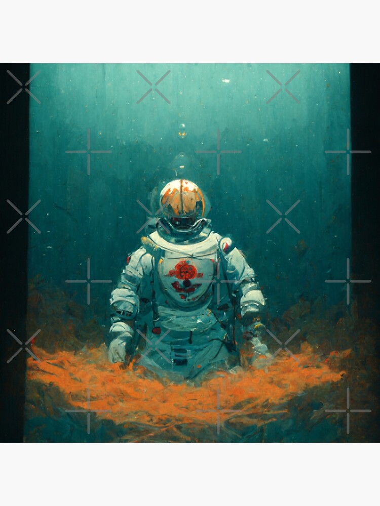 "Sea Astronaut" Poster for Sale by AiFantasy | Redbubble