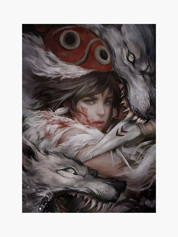 "Princess Mononoke art draw" Sticker for Sale by fasqi | Redbubble