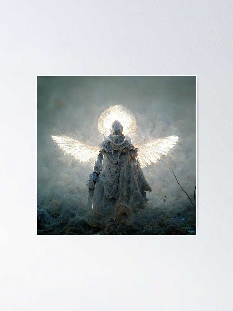 "Angel covered in mist" Poster for Sale by AICustomArt | Redbubble