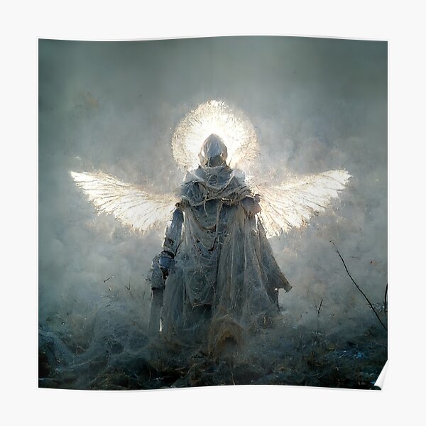 "Angel covered in mist" Poster for Sale by AICustomArt | Redbubble