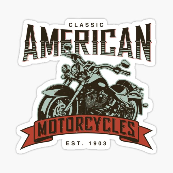"Classic American Motorcycles" Sticker for Sale by Ayian | Redbubble