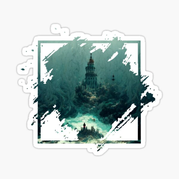 "Atlantis City" Sticker for Sale by AiFantasy | Redbubble