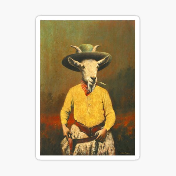 "Cowboy Billy Goat (Billy The Kid)" Sticker for Sale by mictomart ...
