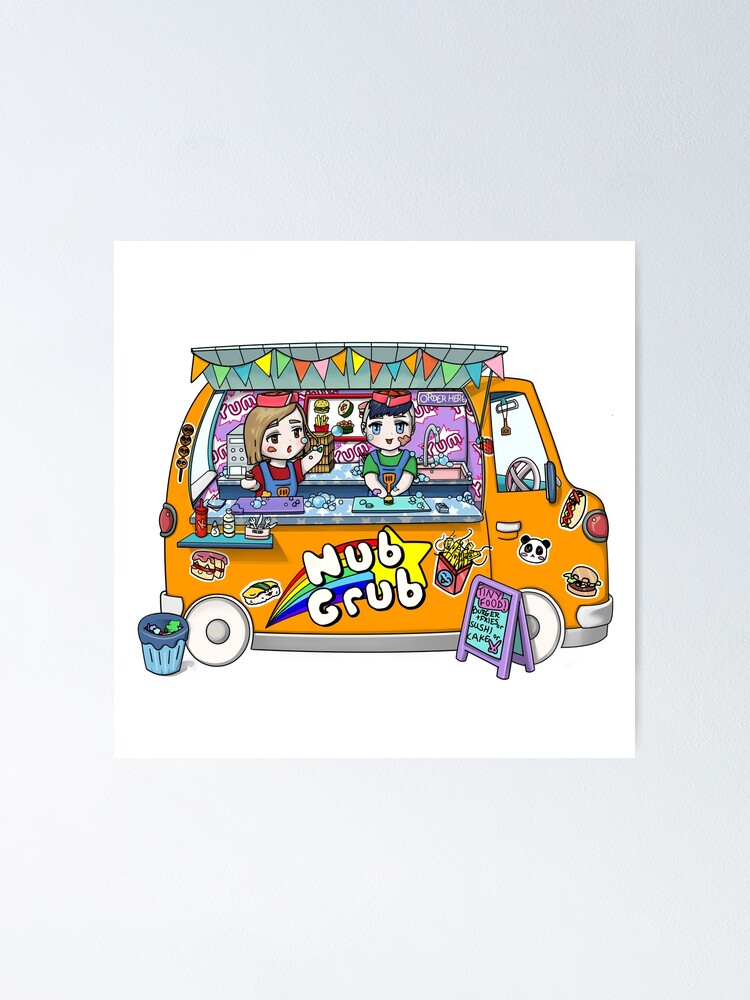 "Nub Grub Food Van" Poster for Sale by Nubbins-and-Co | Redbubble
