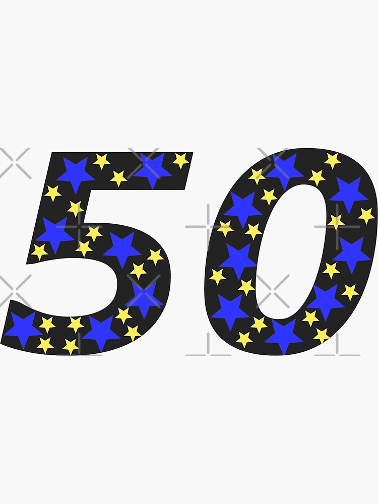 "50 star pattern, birthday sweater 50" Sticker for Sale by Kirei-Lily ...