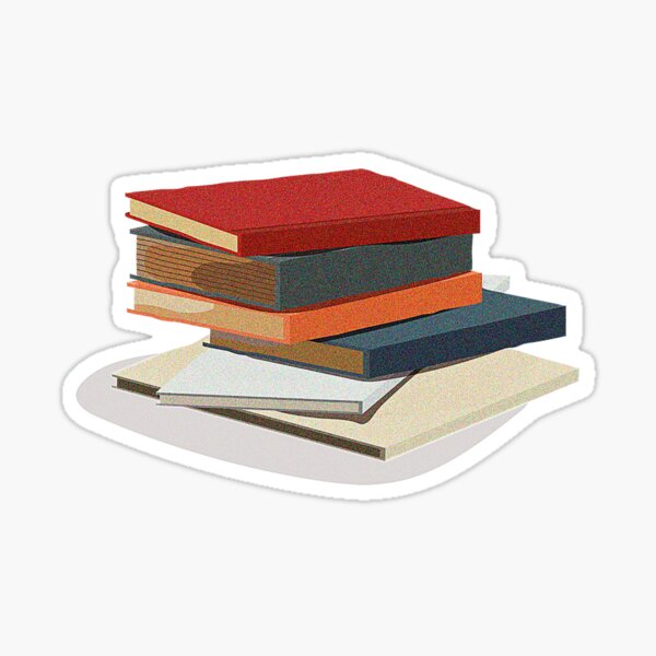 "classic book stack sticker" Sticker for Sale by springnature | Redbubble