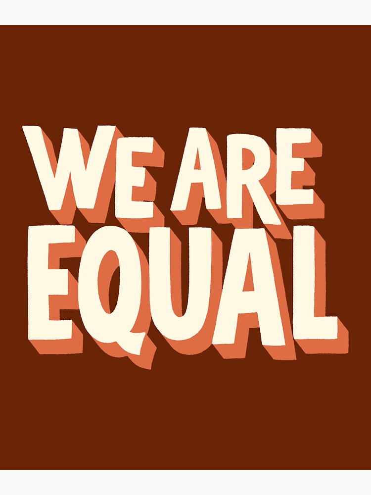 "We Bleed the Same Color - We Are All Equal" Sticker for Sale by ...