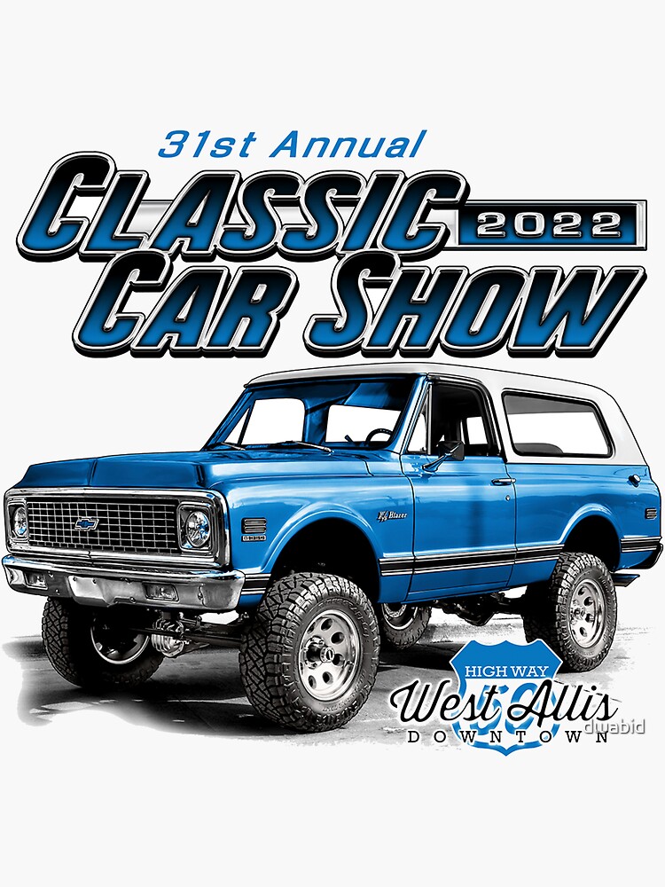 "2022 Classic Car Show" Sticker for Sale by dwabid | Redbubble