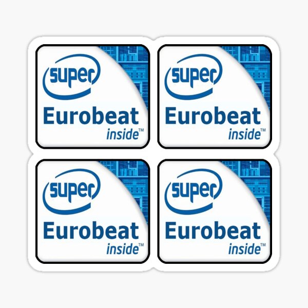 "Super Eurobeat inside 4 pack" Sticker for Sale by shiba9 | Redbubble