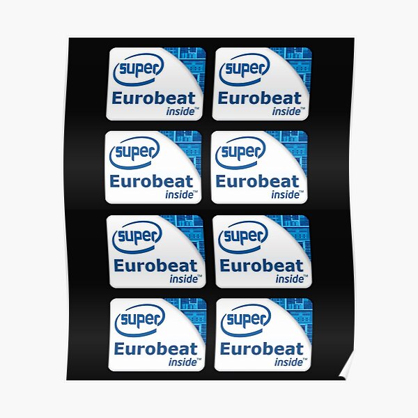 "Super Eurobeat inside 8 pack" Poster for Sale by shiba9 | Redbubble