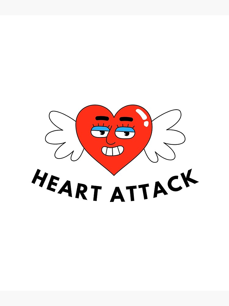 "HEART ATTACK, Red cute heart attack," Poster for Sale by FreeWeeb ...