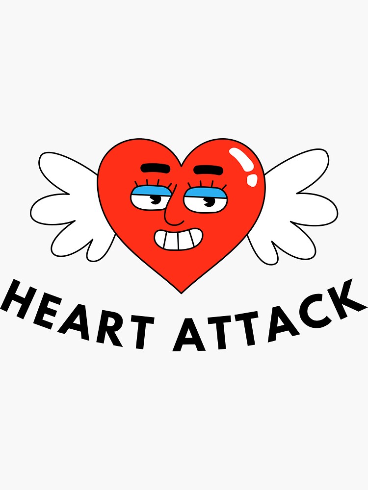 "HEART ATTACK, Red cute heart attack," Sticker for Sale by FreeWeeb ...