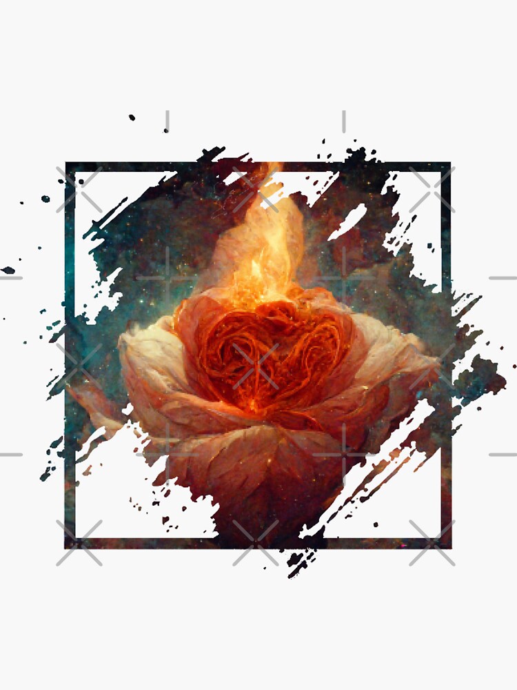 "Space Rose" Sticker for Sale by AiFantasy | Redbubble