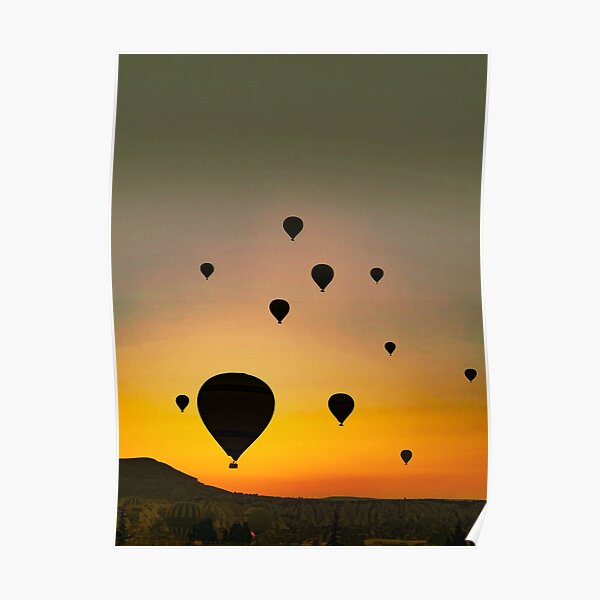 "hundreds of balloons in flight of many colours" Poster for Sale by ...