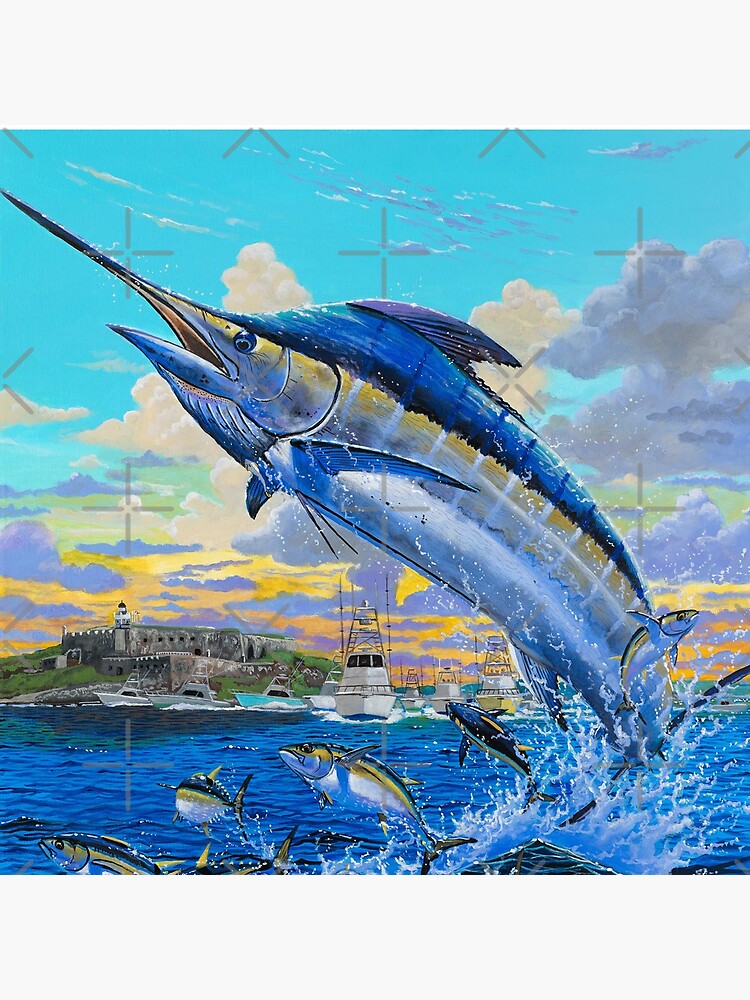 "Puerto Rico Marlin " Clock for Sale by Carey Chen | Redbubble